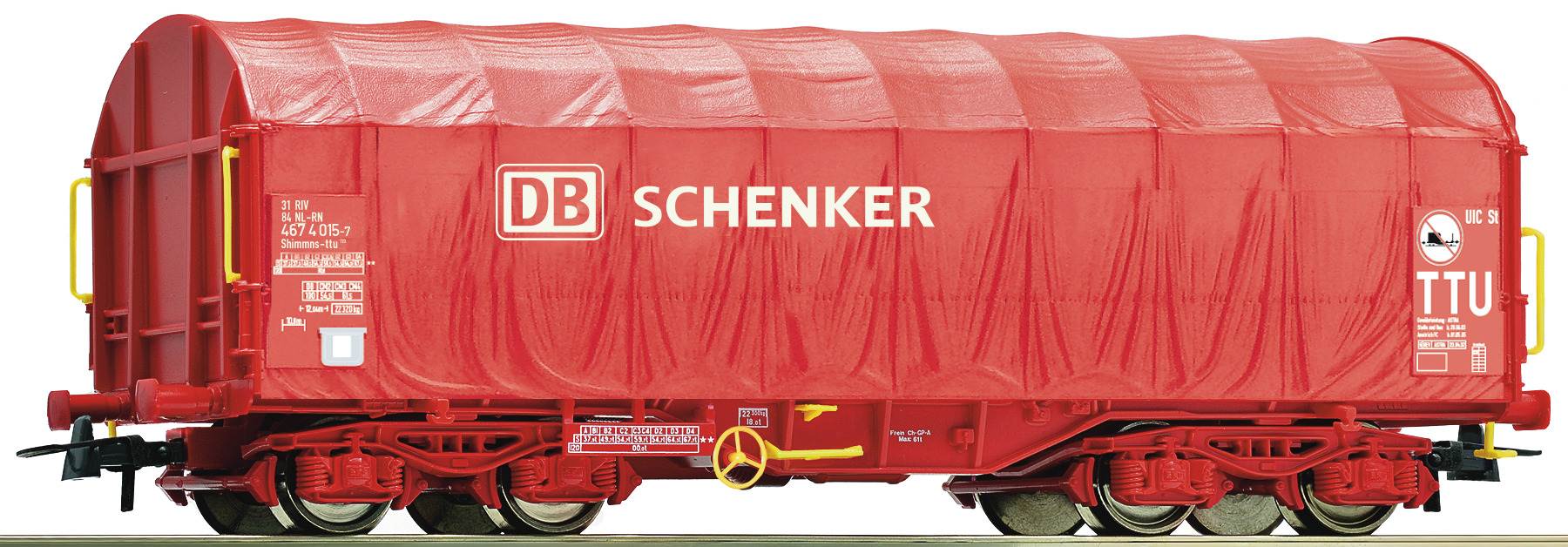 Roco Sliding tarpaulin car DB-Schenker - EuroTrainHobby