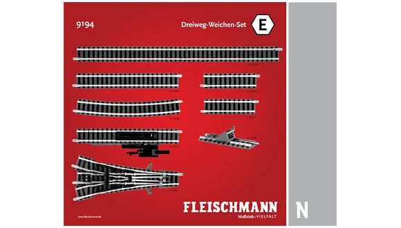 Fleischmann Track pack. Three-way point Set E - EuroTrainHobby