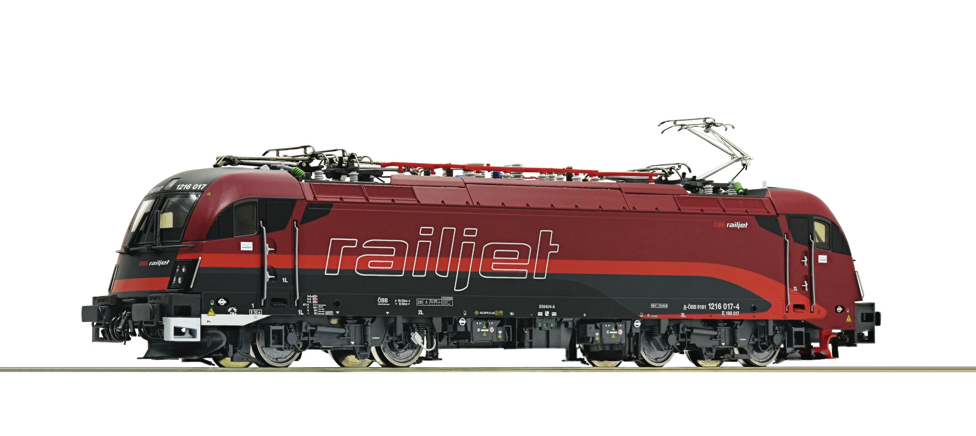 Roco Electric locomotive 1216 017-4 Railjet digital with Sound ...